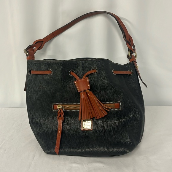 Dooney & Bourke | Bags | Dooney Bourke Pebbled Leather Drawstring ...